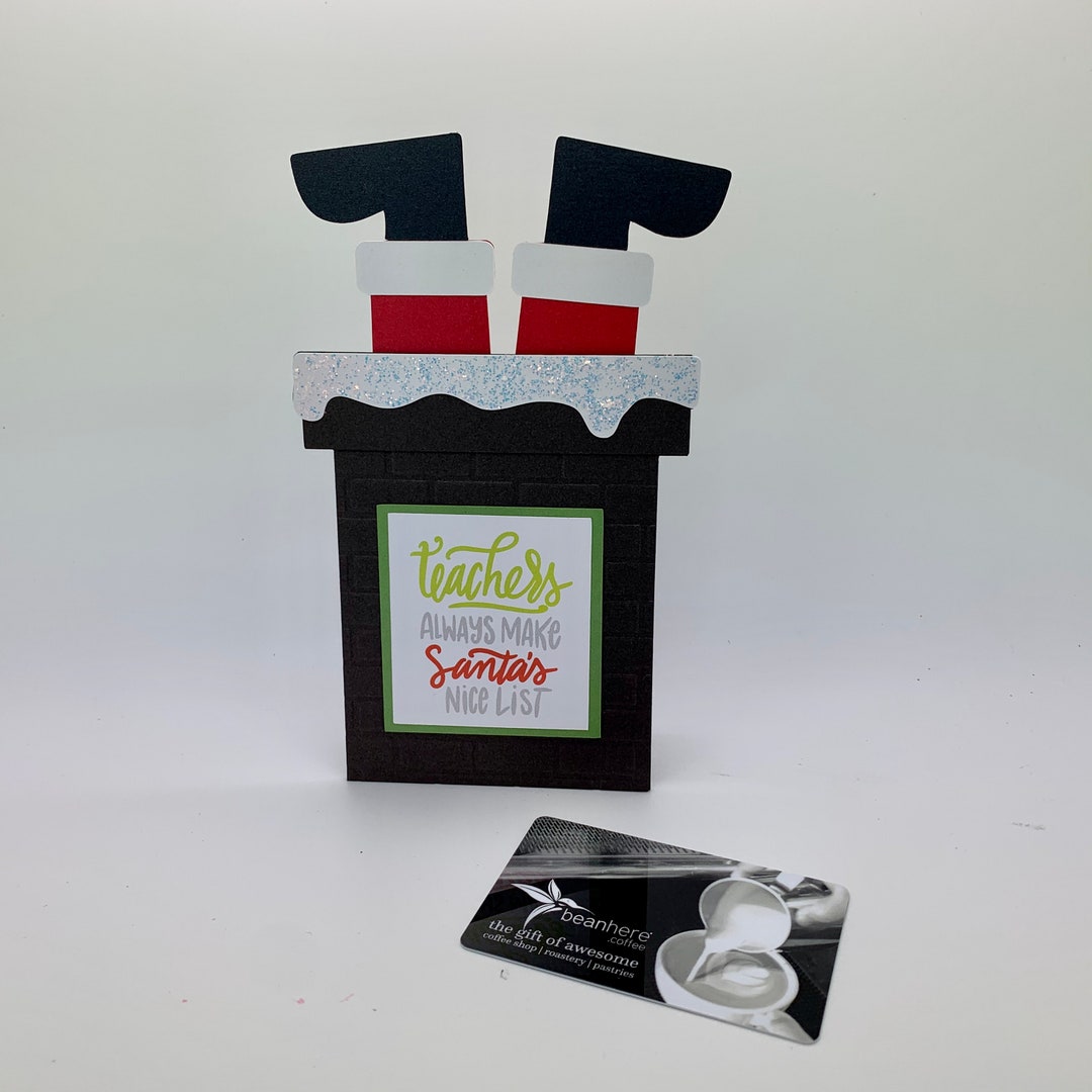 Santa Chimney Gift Card Holder for Teachers - Etsy