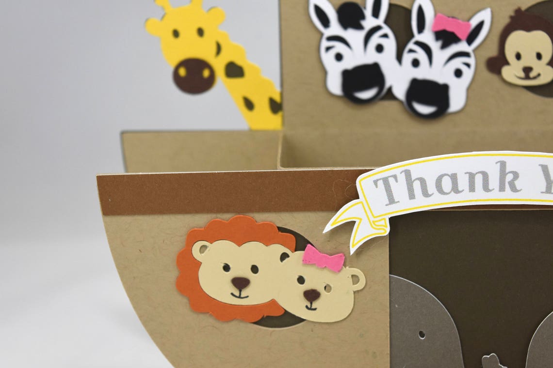 3D Noah's Ark Card for Birthday Congratulations or Thank - Etsy