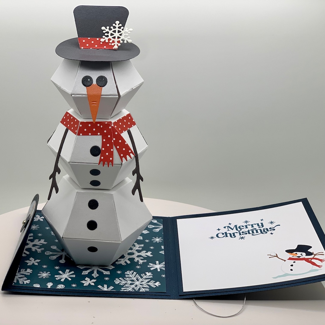 3D Pop up Snowman Christmas Card - Etsy