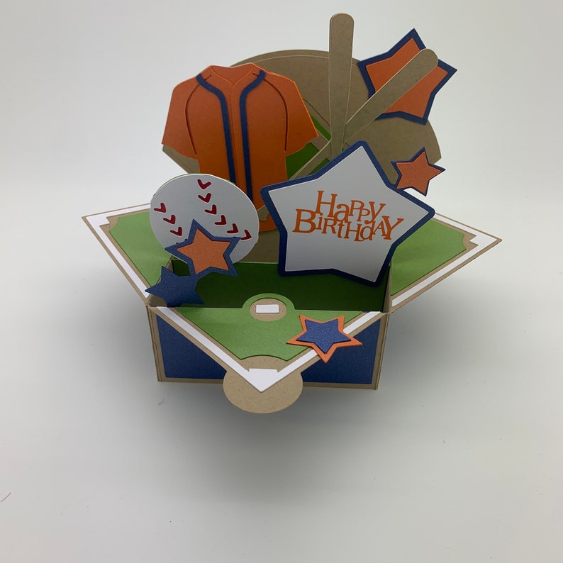 3D Baseball Birthday Box Card | Etsy