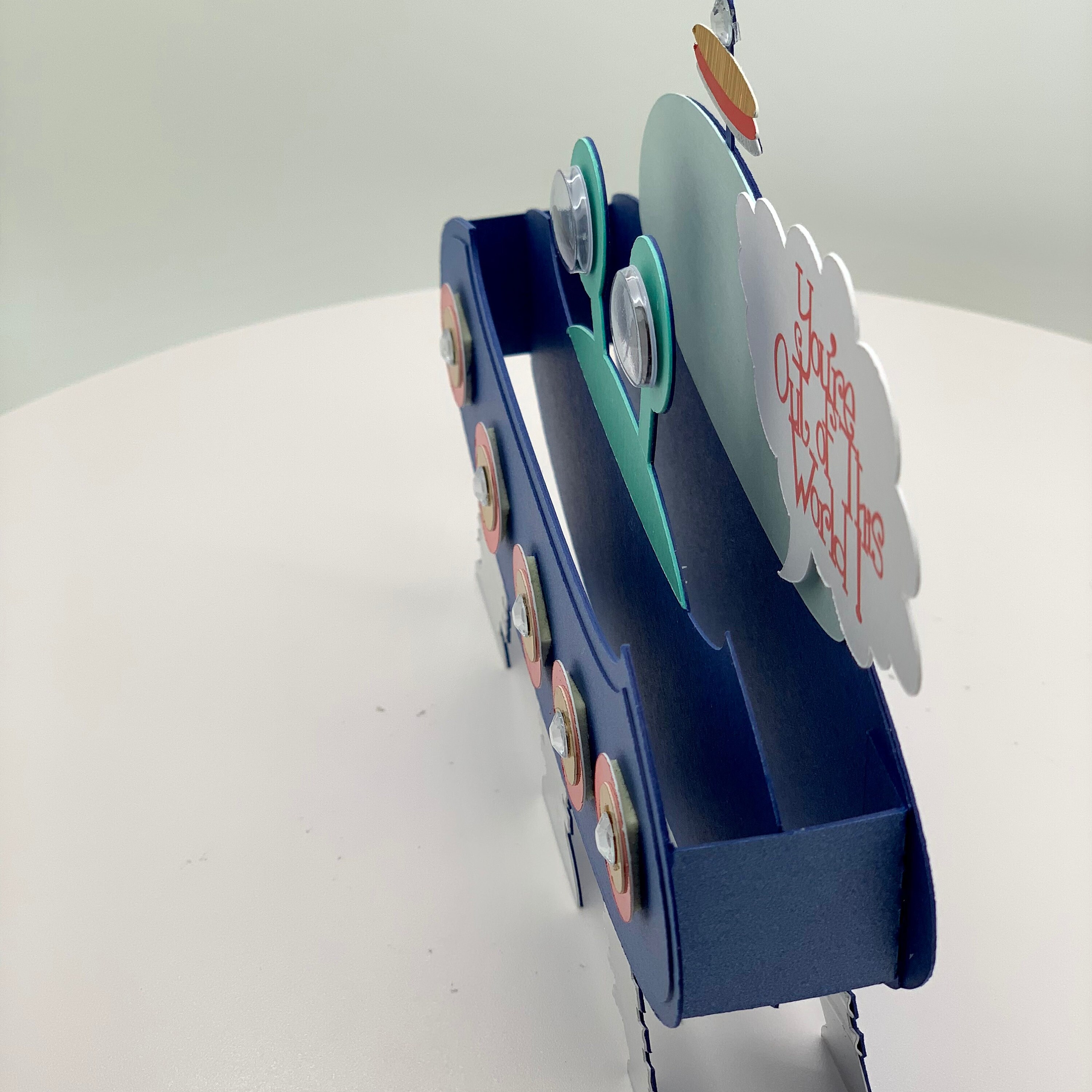 3D Alien Spaceship Birthday Card - Etsy