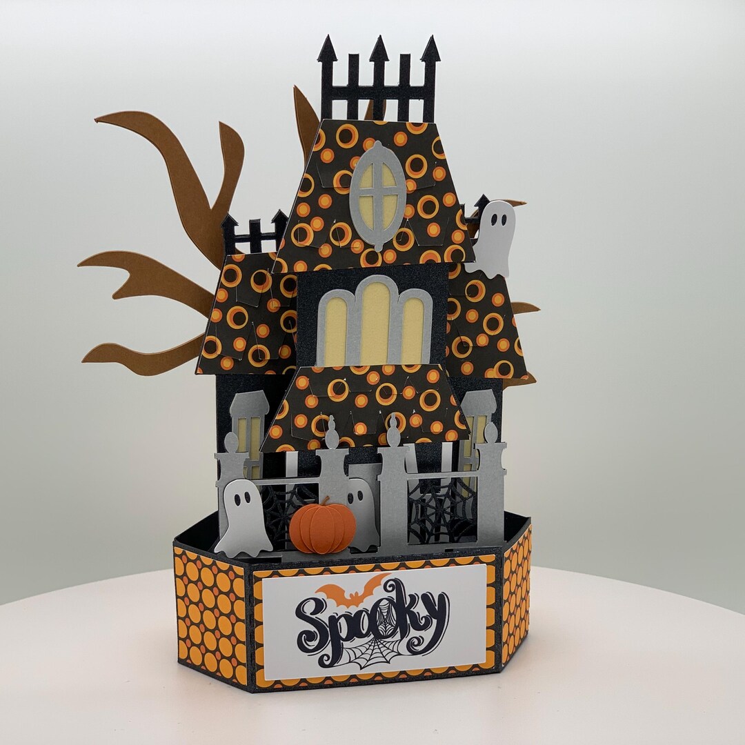3D Haunted House Halloween Pop-up Card - Etsy