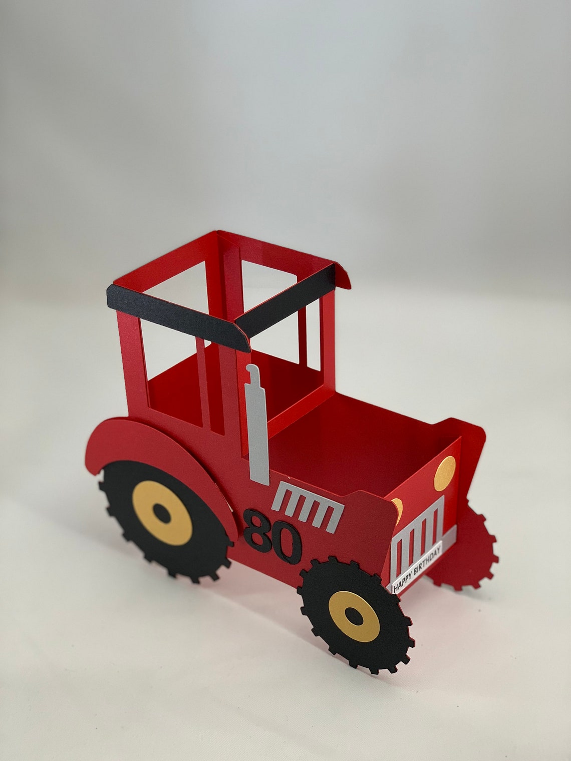 3D Red Tractor Birthday Card, Pop up Box Card - Etsy