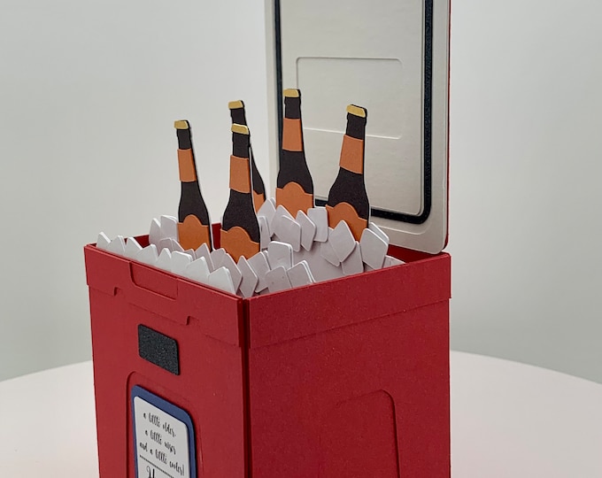3D Beer Cooler Birthday Card - Etsy