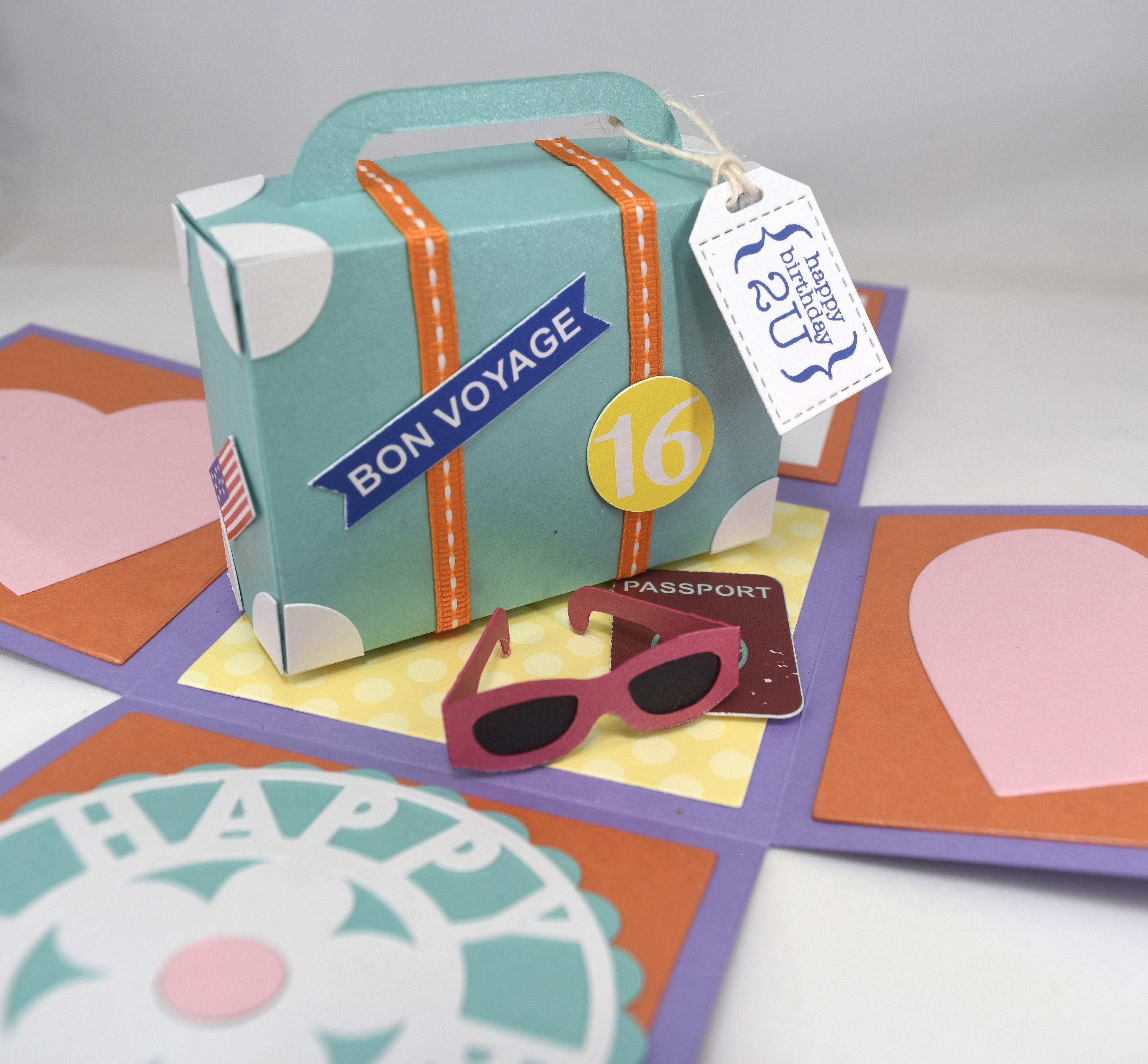3D Vacation Themed Birthday Card, Explosion Box Card, - Etsy
