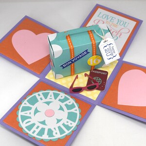 3D Vacation Themed Birthday Card, Explosion Box Card, - Etsy
