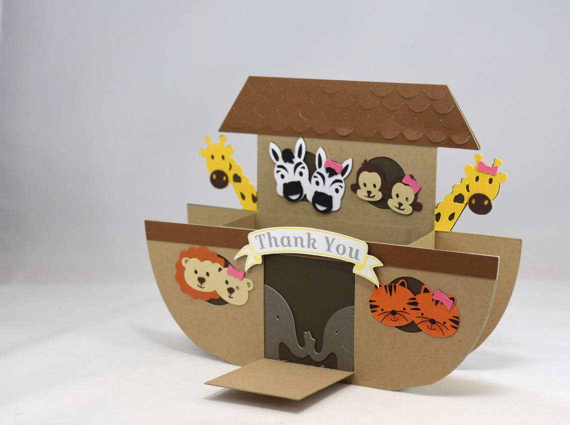 3D Noah's Ark Card for Birthday, Congratulations or Thank You - Etsy