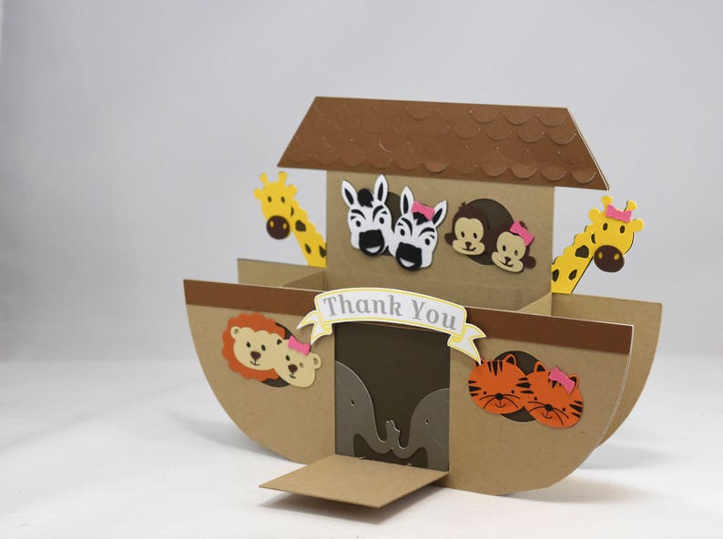 3D Noah's Ark Card for Birthday Congratulations or Thank - Etsy
