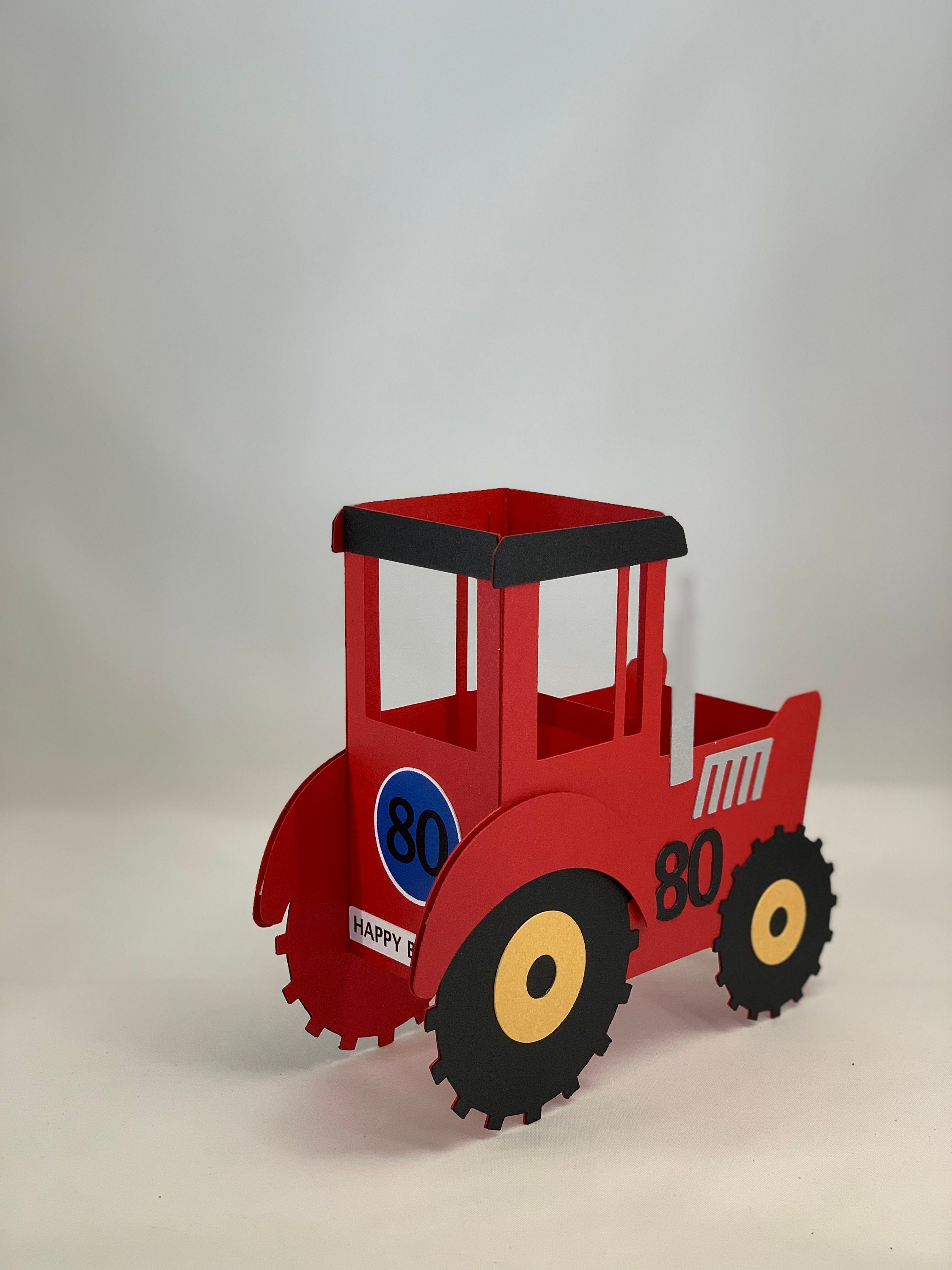 3D Red Tractor Birthday Card, Pop up Box Card - Etsy