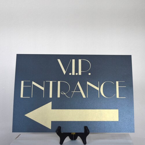 VIP Entrance Sign for Red Carpet Event in Black and Gold or - Etsy