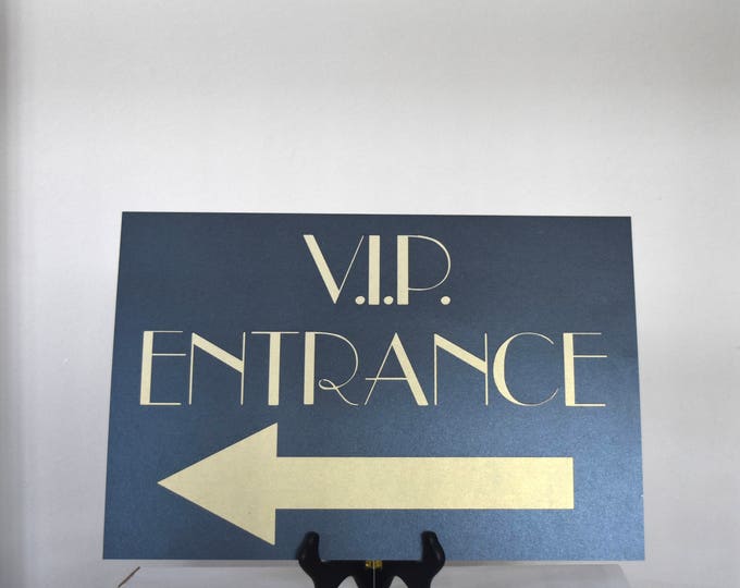 VIP Entrance Sign for Red Carpet Event in Black and Gold or Silver - Etsy