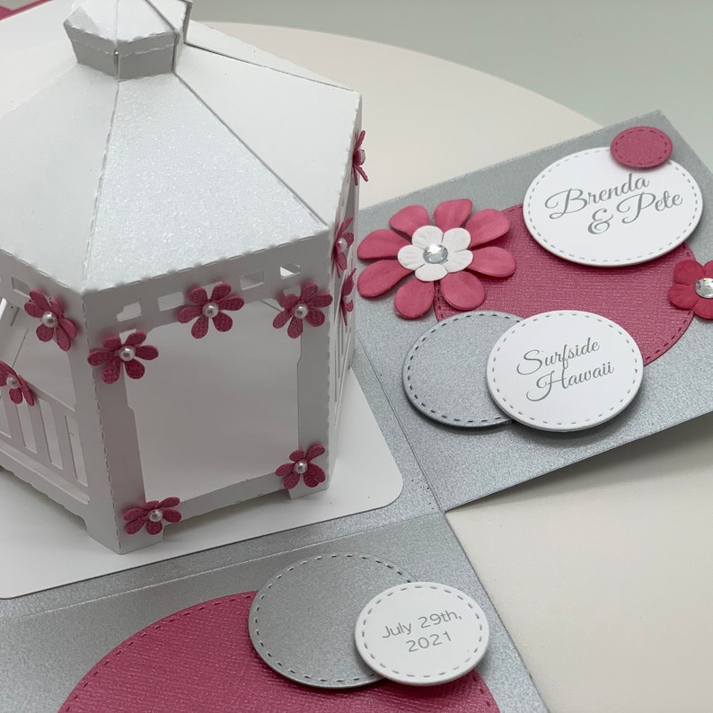 3D Personalized Pink and Silver Wedding Explosion Box With | Etsy