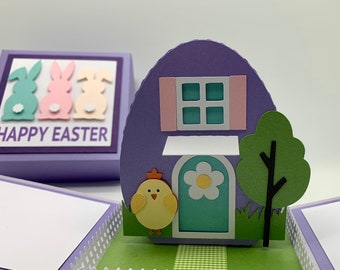 3D Easter Bunny Explosion Box Card | Etsy