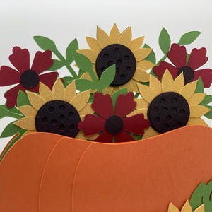 3D Floral Pumpkin Card for Thanksgiving, Fall or Birthday - Etsy