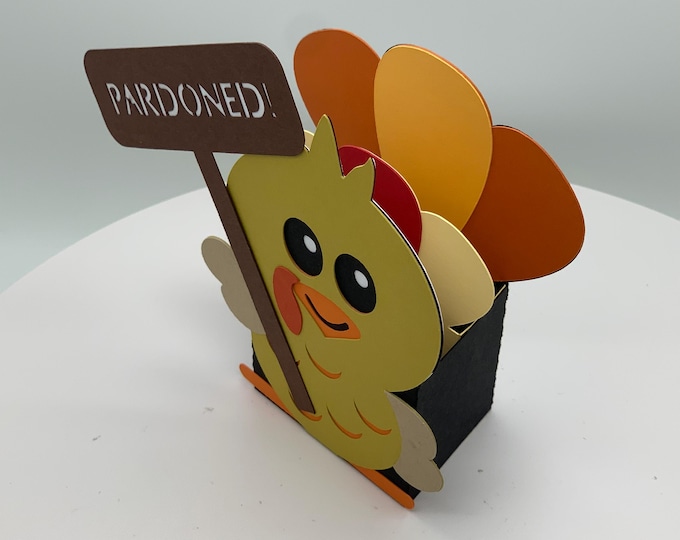 3D Pardoned Turkey Thanksgiving Card - Etsy