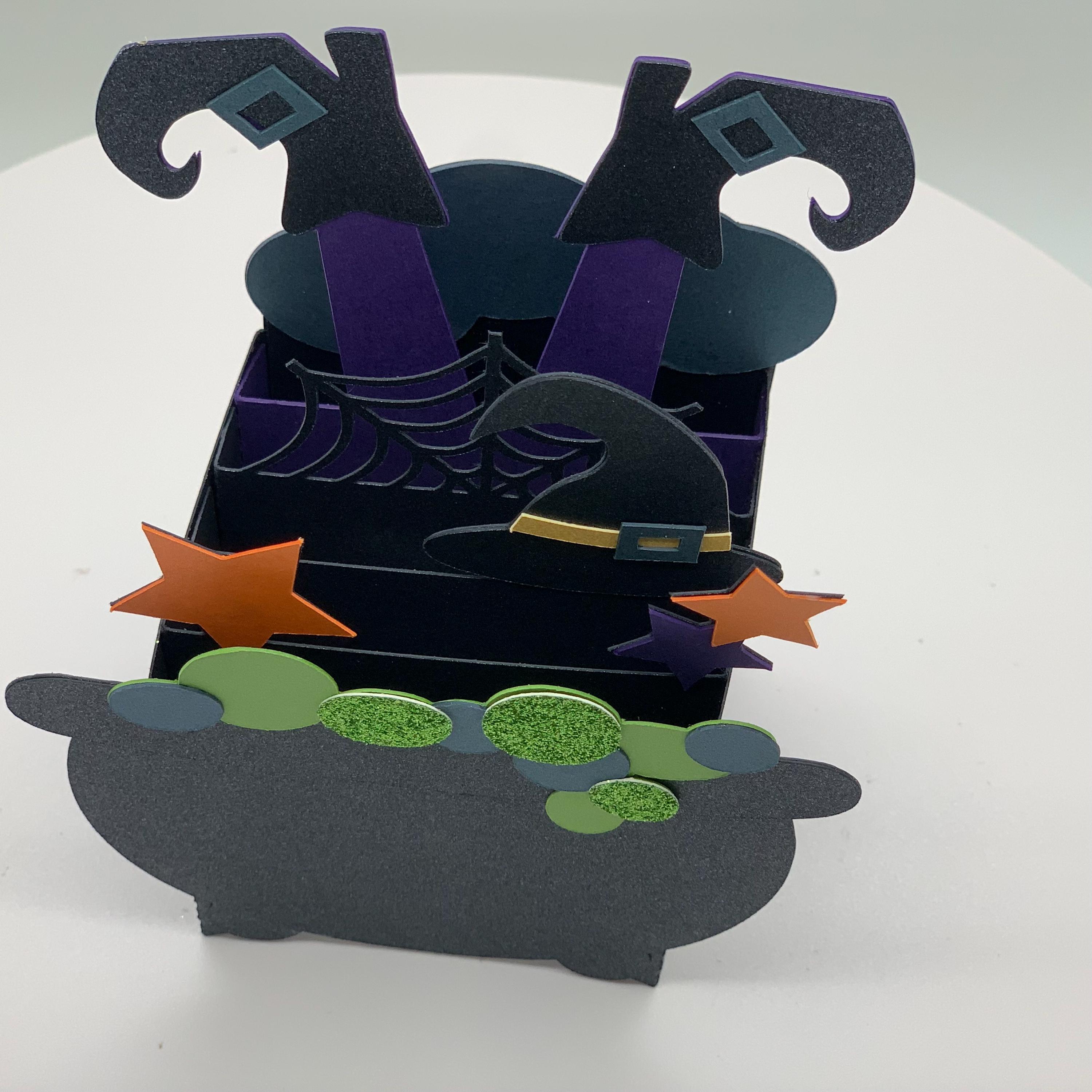 3D Halloween Witch Cauldron Card - Etsy