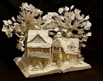 Book sculpture | Etsy