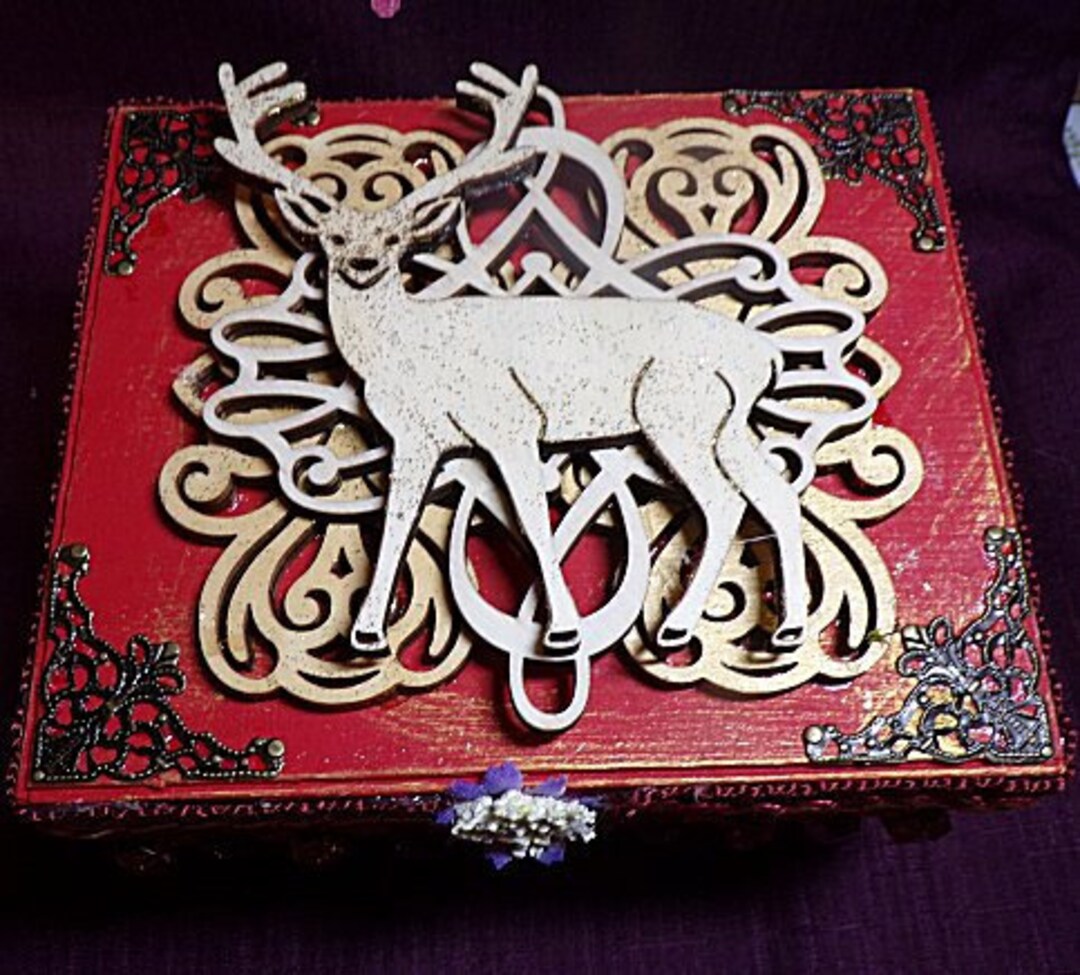 Stag Trinket Box, Treasure Box, Jewelry Box, Jewelry Storage, Keepsake ...