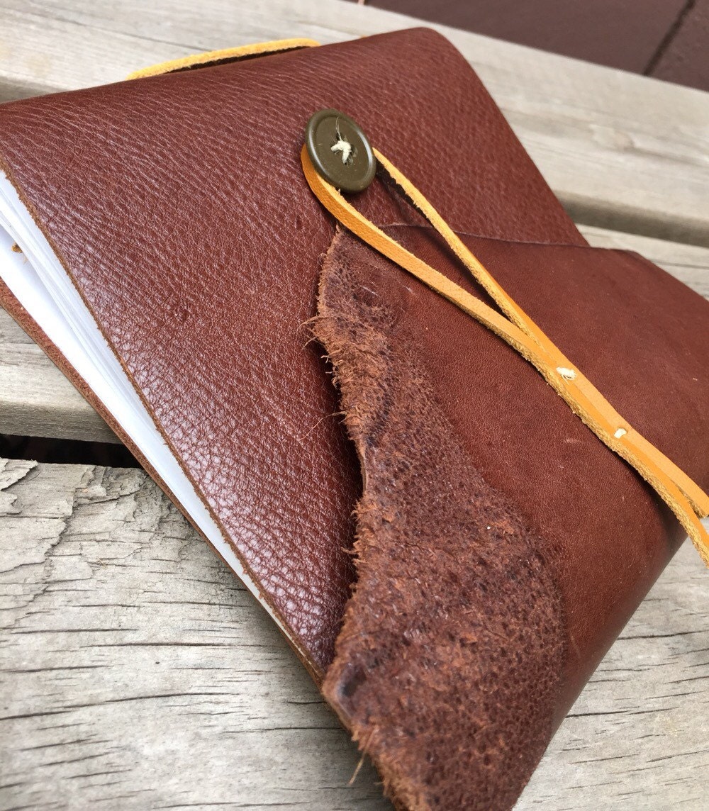 Small Leather Journal. Scout's Field Notes. - Etsy