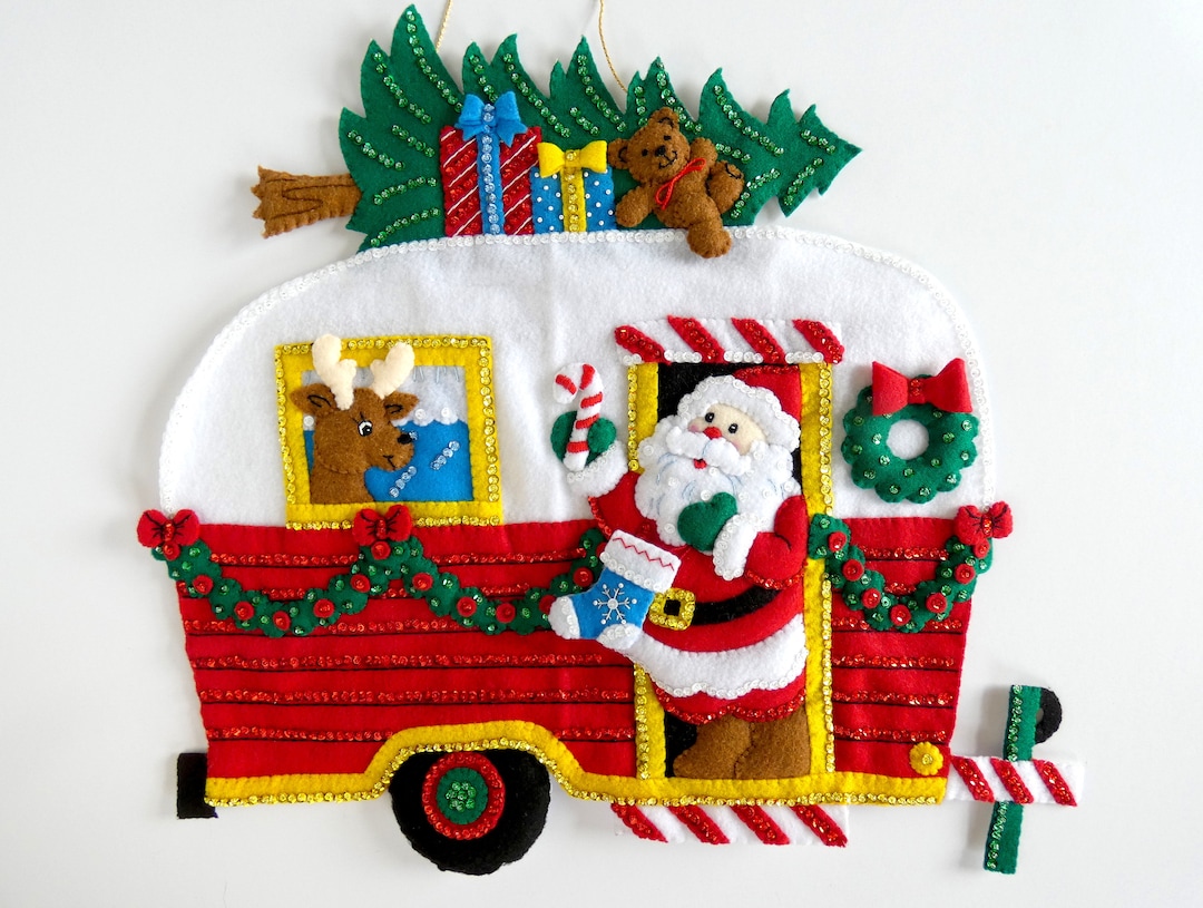 Bucilla Wall Hanging - Santa's Camper - Gift for Traveler, Boy, Girl ...