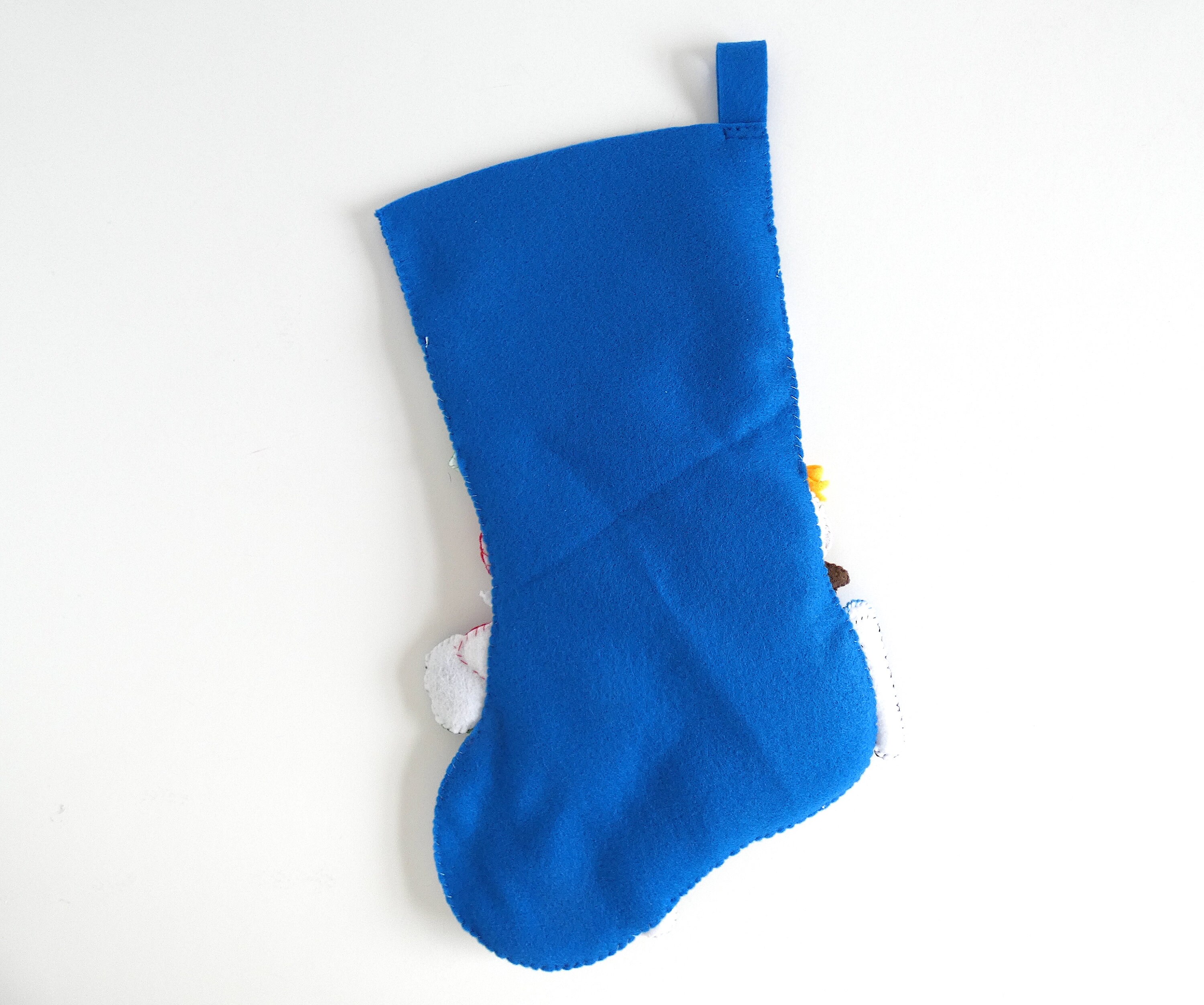 Handmade Felt Christmas Stocking - Santa Motorcycle Cruising - Holiday ...
