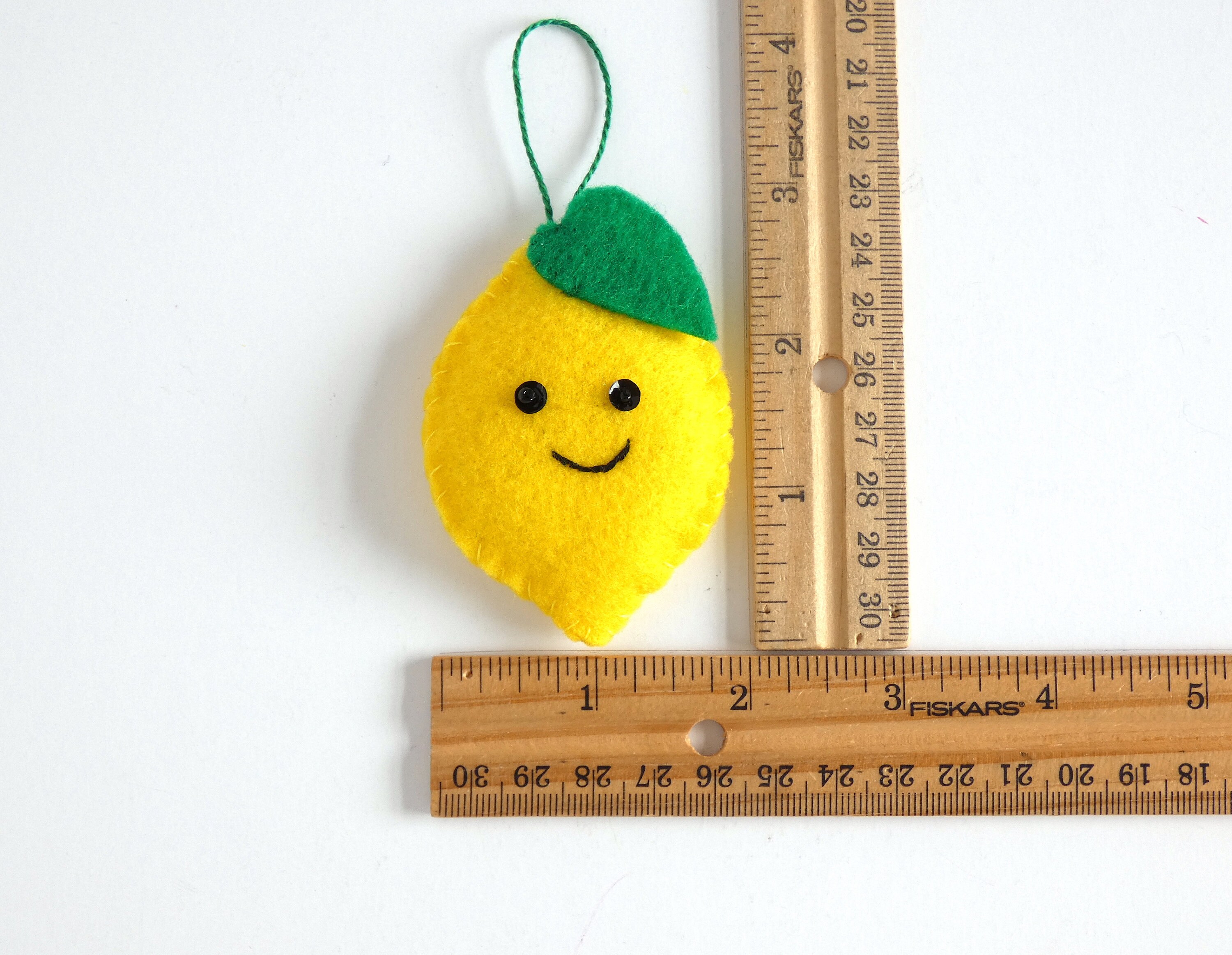 Handmade Felt Lemon Ornaments - Set of 3 - Smiling - Etsy