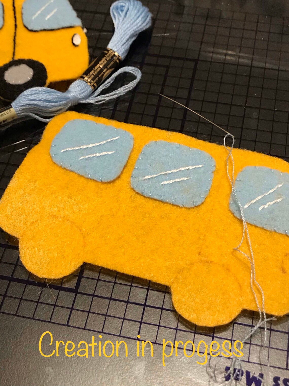 Personalized School Bus Ornament Felt School Bus Keepsake | Etsy