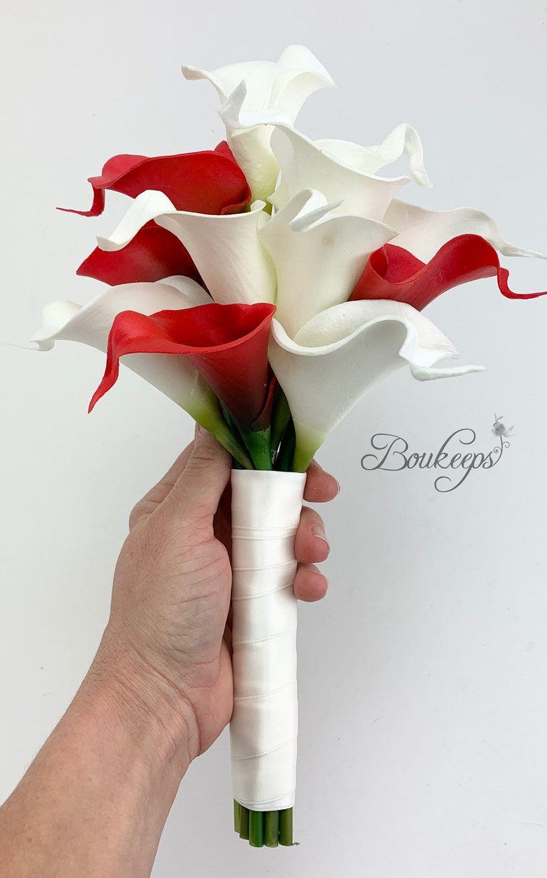 CHOOSE RIBBON COLOR Pageant Bouquet Pageant Red and White - Etsy