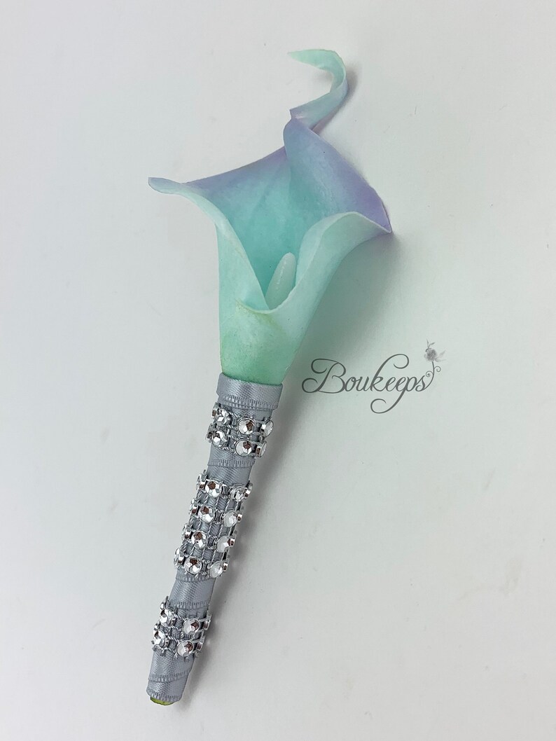 CHOOSE RIBBON COLOR Ice Blue Lavender Calla Lily - Etsy