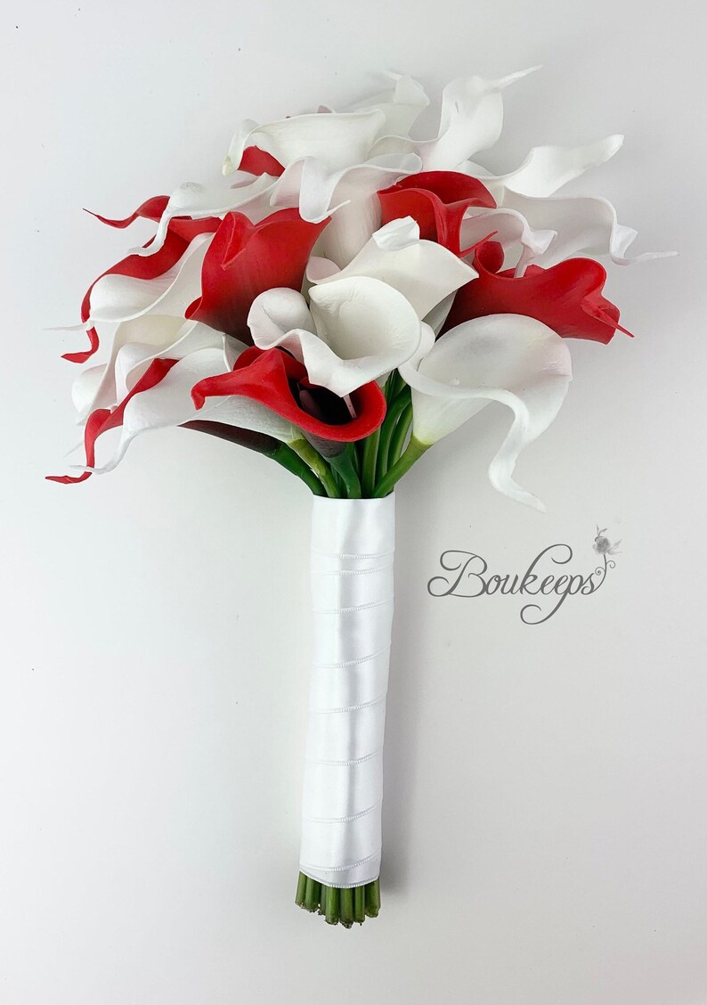 CHOOSE RIBBON COLOR Pageant Bouquet Pageant Red and White - Etsy