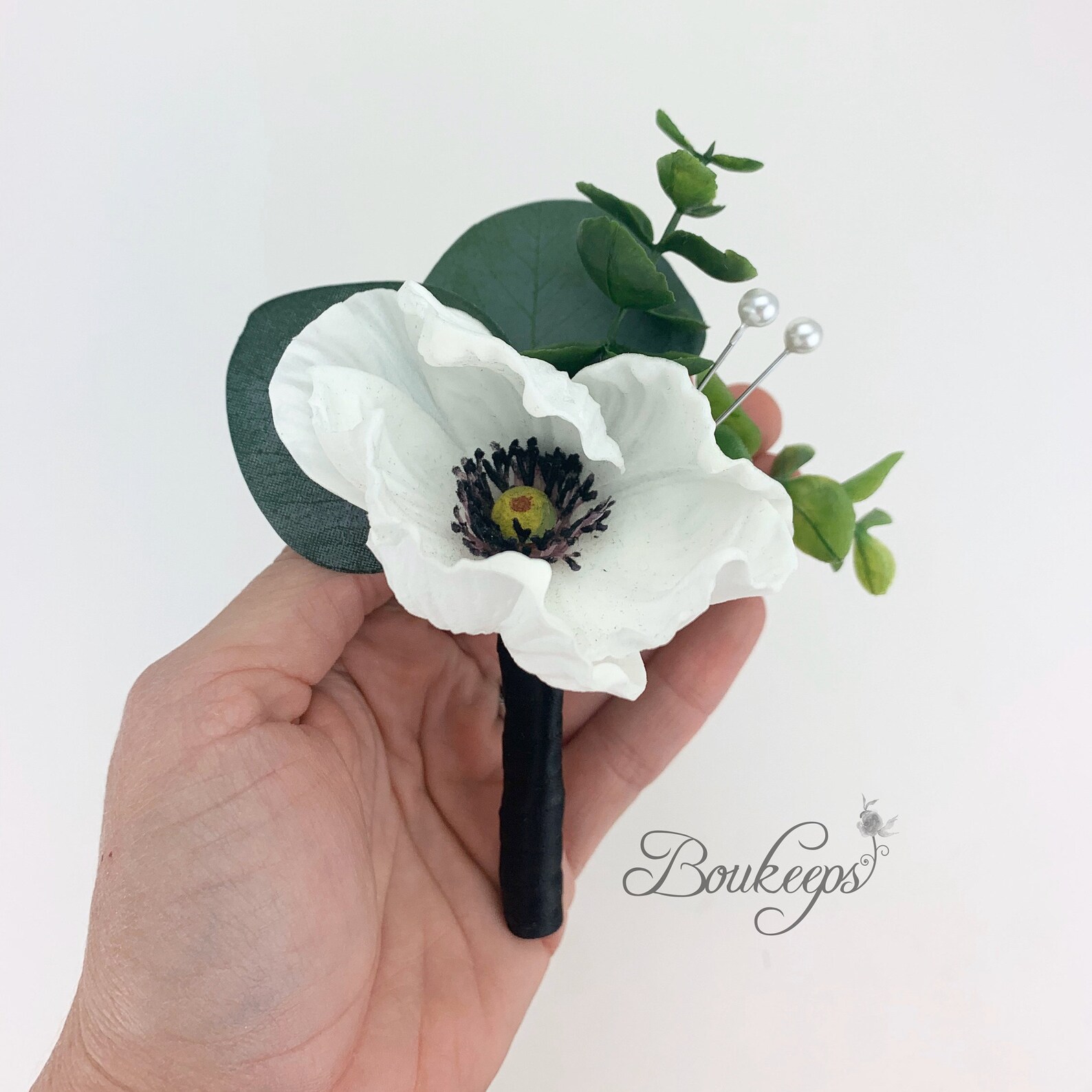 CHOOSE RIBBON COLOR Winter Wedding White Poppy White - Etsy