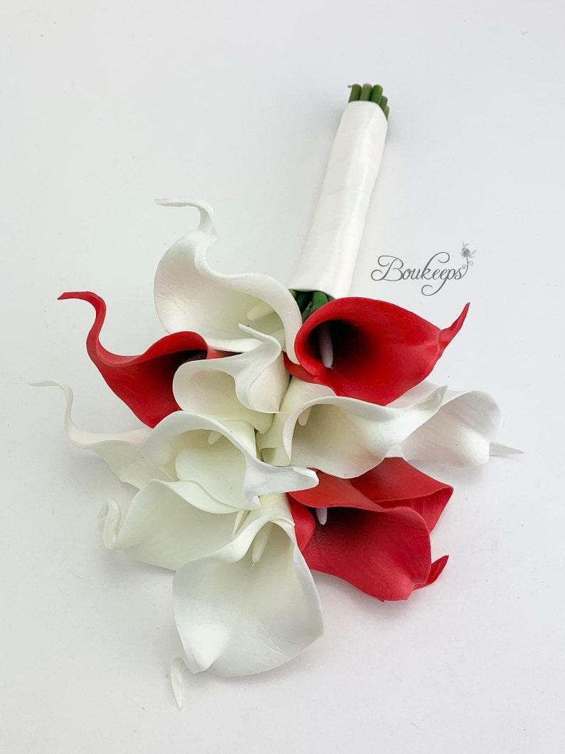CHOOSE RIBBON COLOR Pageant Bouquet Pageant Red and White - Etsy