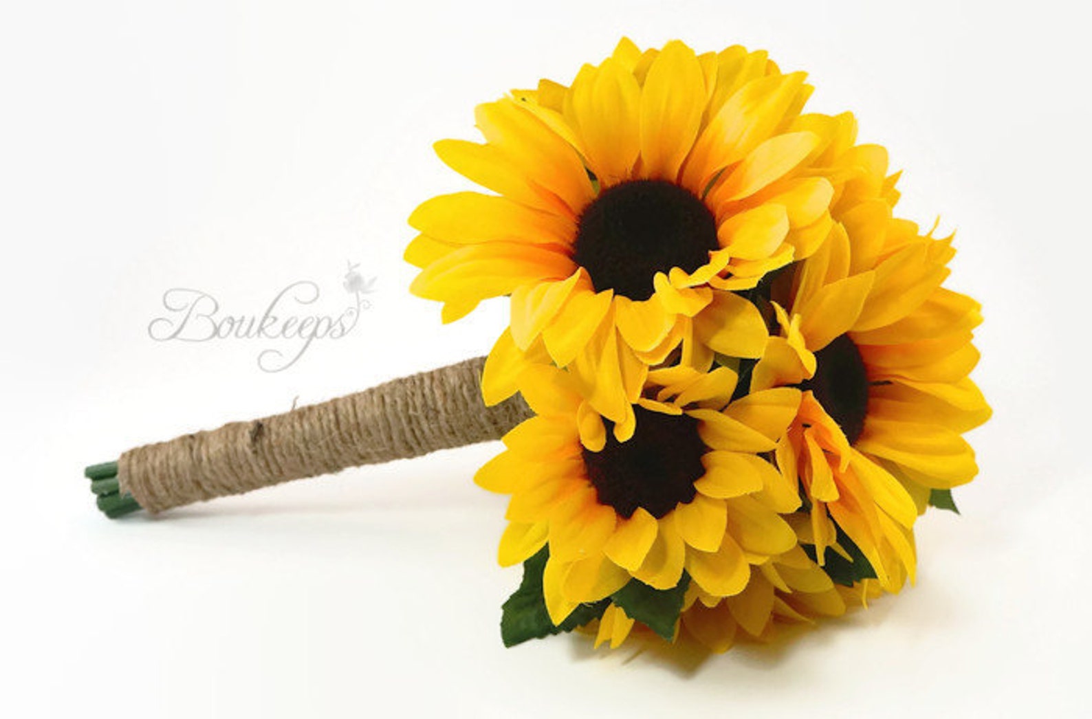 Choose Ribbon Color Sunflower Bouquet Sunflower Bridal - Etsy