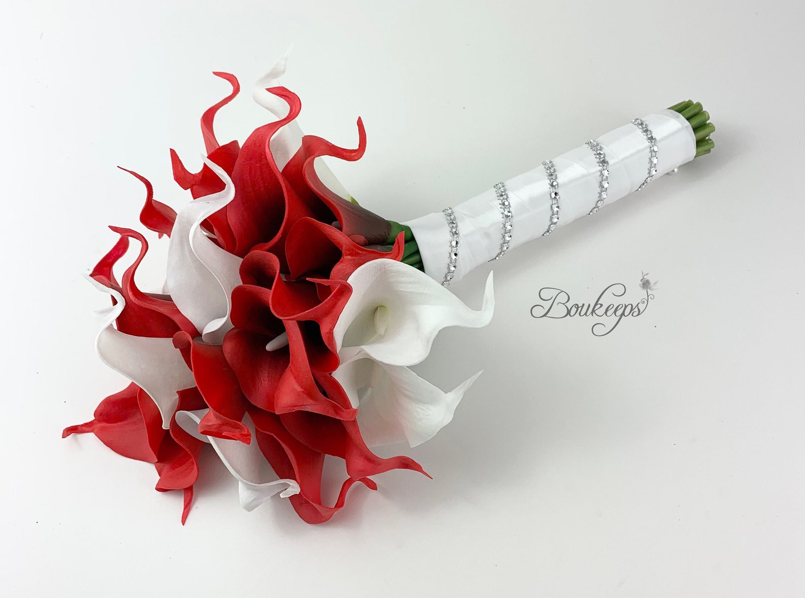 CHOOSE RIBBON COLOR Pageant Bouquet Pageant Red and White - Etsy