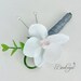 CHOOSE RIBBON COLOR Real Touch Orchid Boutonniere, White Orchid ...