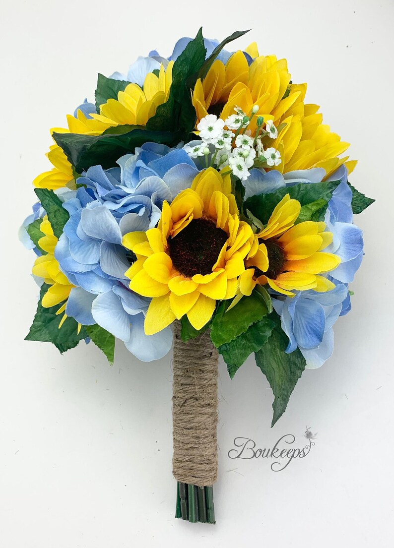 CHOOSE RIBBON COLOR Sunflower Bouquet Sunflower Babys - Etsy