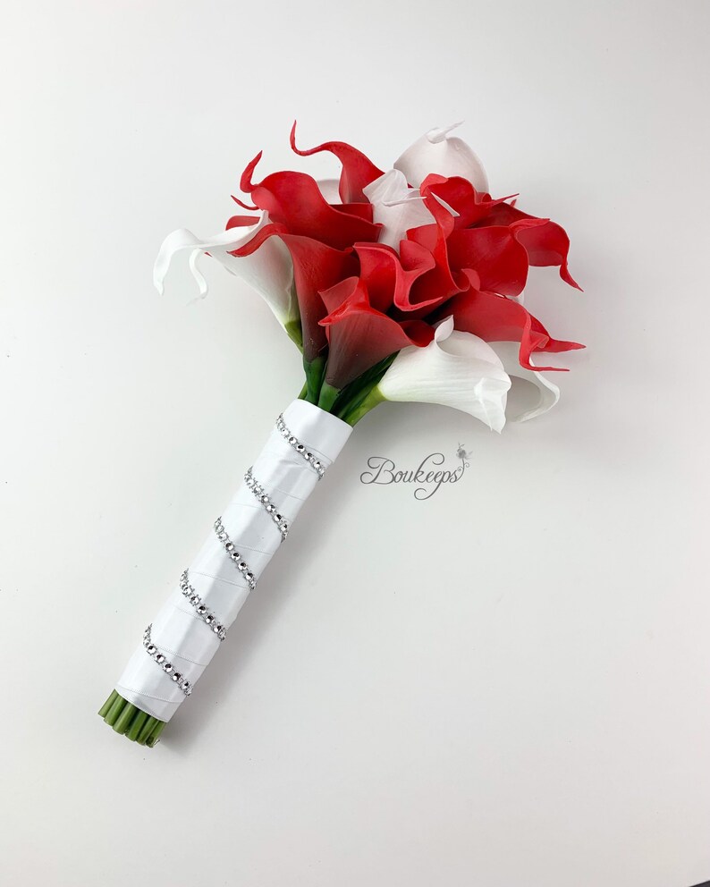 CHOOSE RIBBON COLOR Pageant Bouquet Pageant Red and White - Etsy