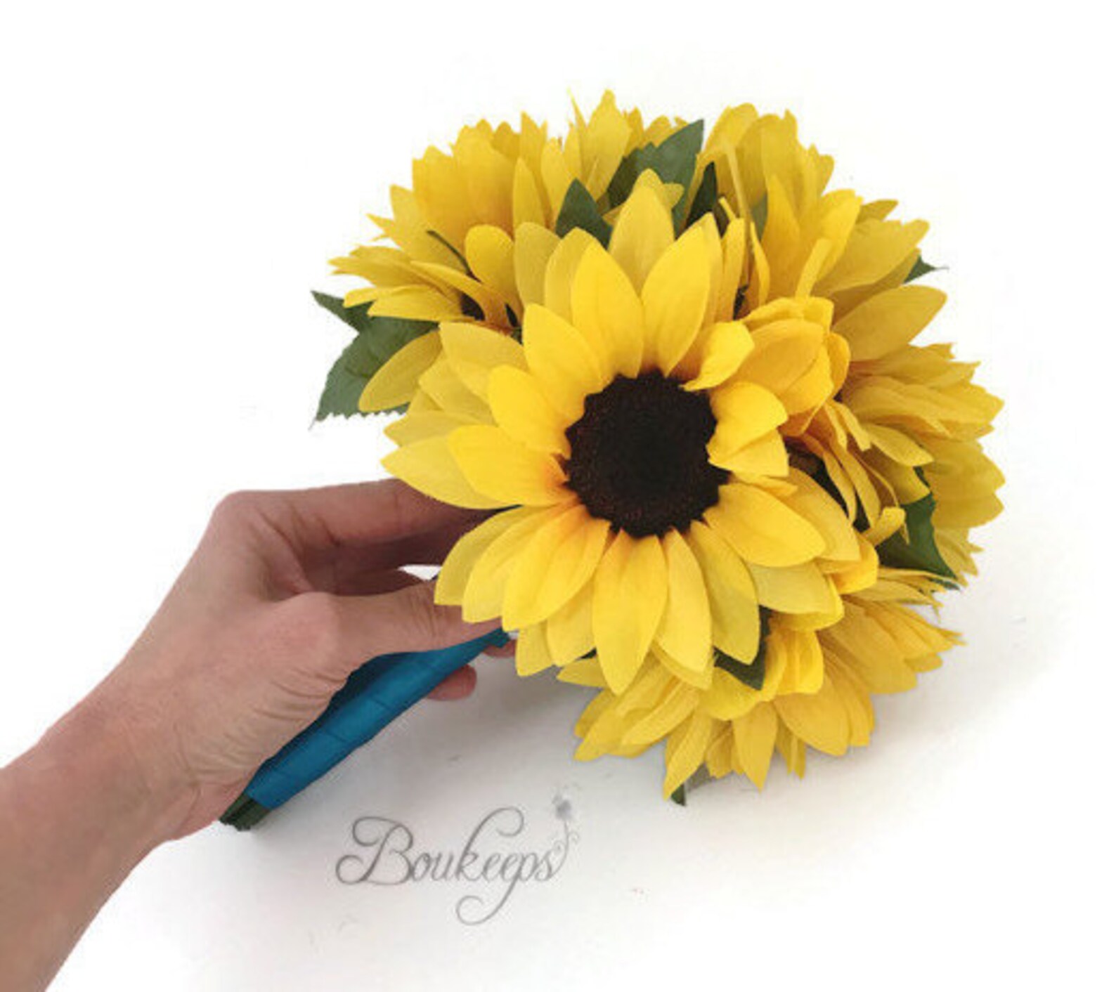CHOOSE RIBBON COLOR Sunflower Bouquet Sunflower Bridesmaid - Etsy