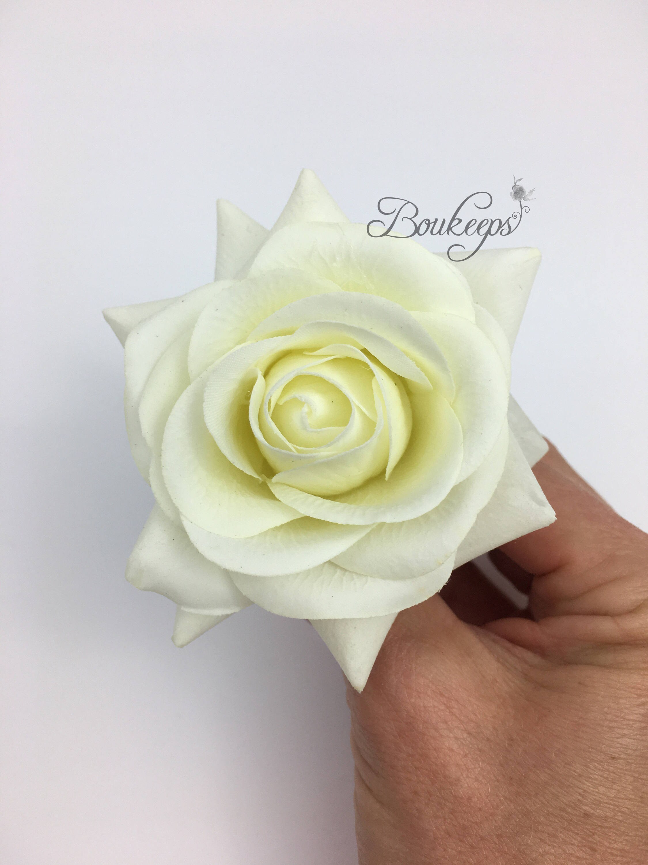 CHOOSE RIBBON COLOR White Rose Boutonniere Ivory Rose - Etsy