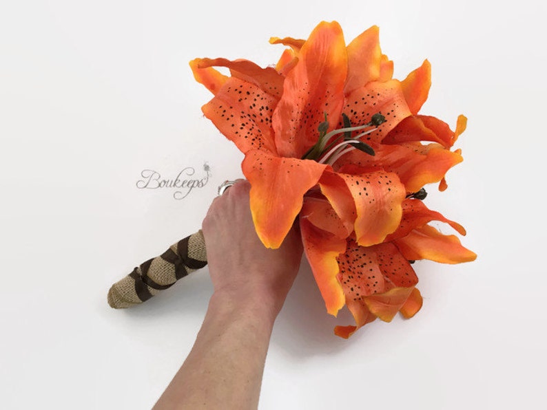 Tiger Lily Bouquet Orange Lily Bouquet Orange Tiger Lily - Etsy