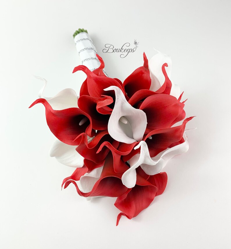 CHOOSE RIBBON COLOR Pageant Bouquet Pageant Red and White - Etsy