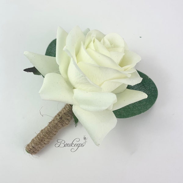 Ivory Boutonniere - Etsy