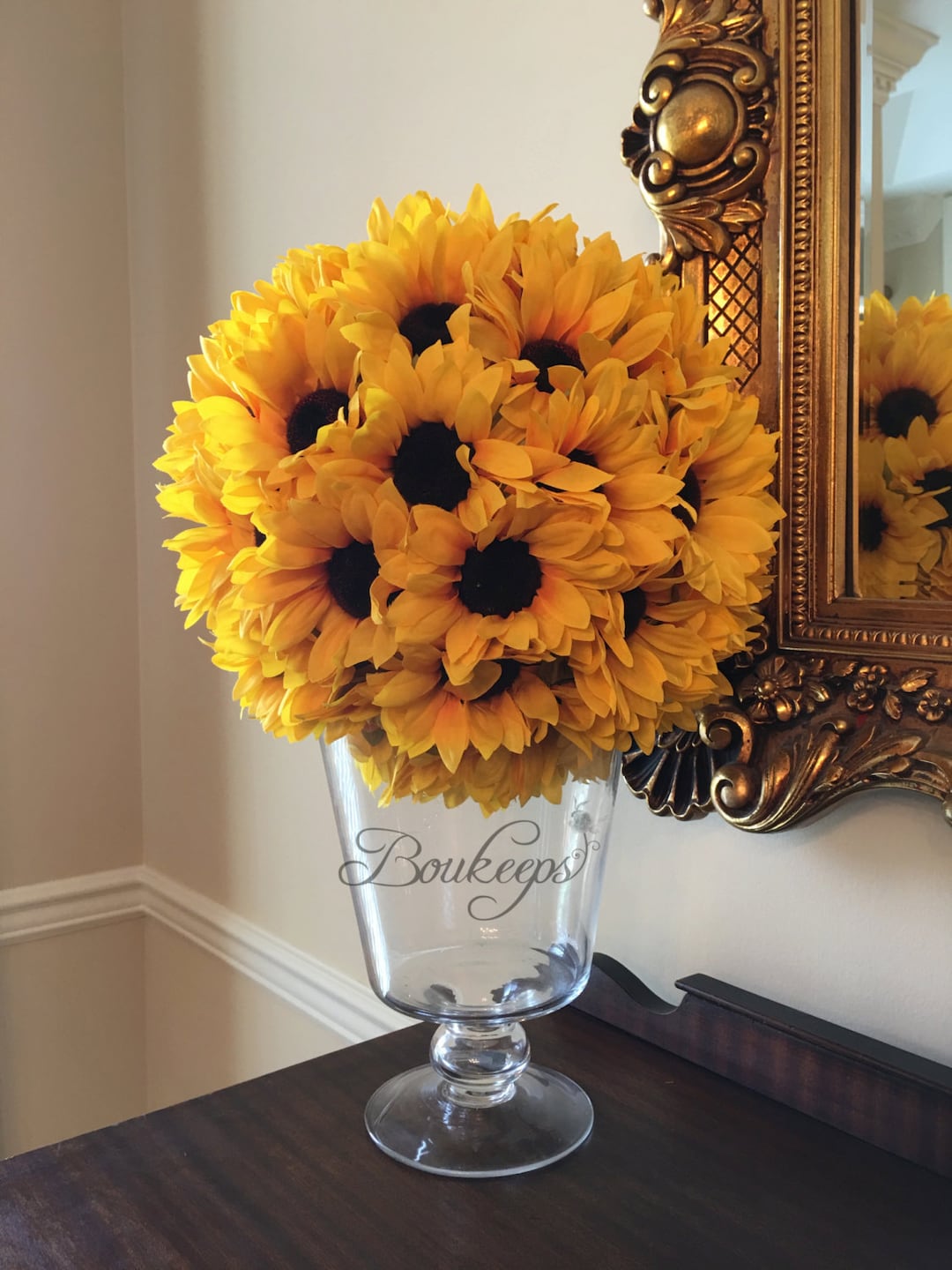 Sunflower Kissing Ball - 14 Inches, Sunflower Ball, Sunflower Pomander ...