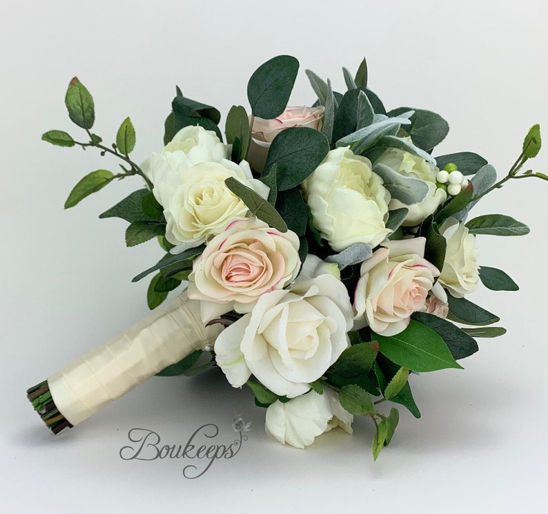 READY TO SHIP Choose Ribbon Color Blush & Ivory Bridal - Etsy