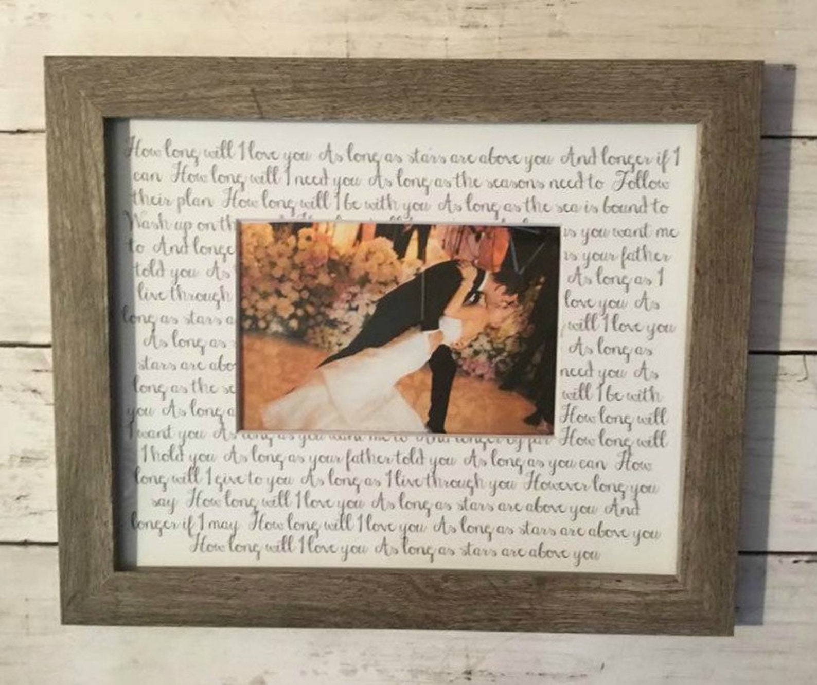 Custom Framed Song Lyric Gift Wedding Gift Gift for Her | Etsy