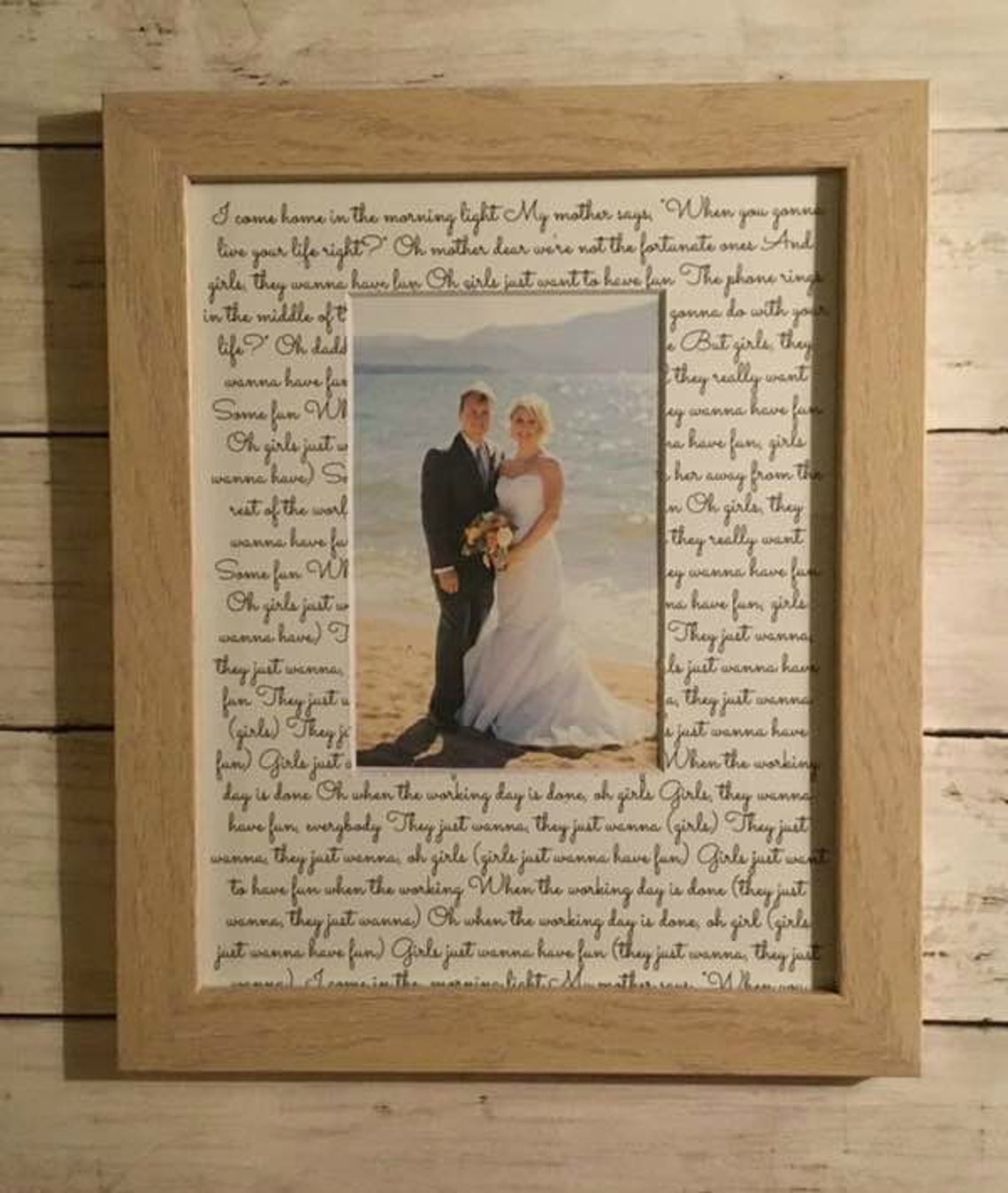 Custom Framed Song Lyric Gift Wedding Gift Gift for Her | Etsy