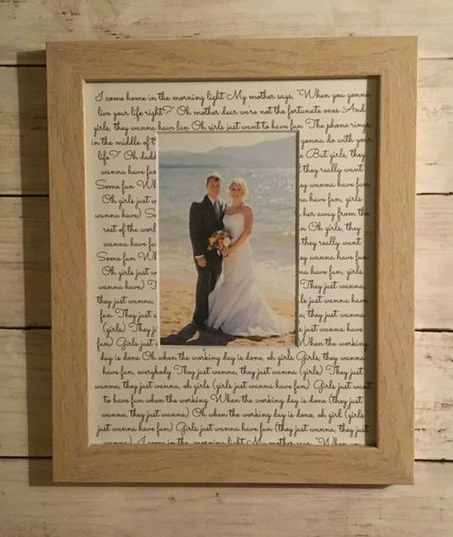 Custom Framed Song Lyric Gift Wedding Gift Gift for Her | Etsy