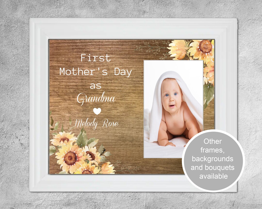 First Mother's Day as Grandma Frame - New Grandmother Gift - New ...