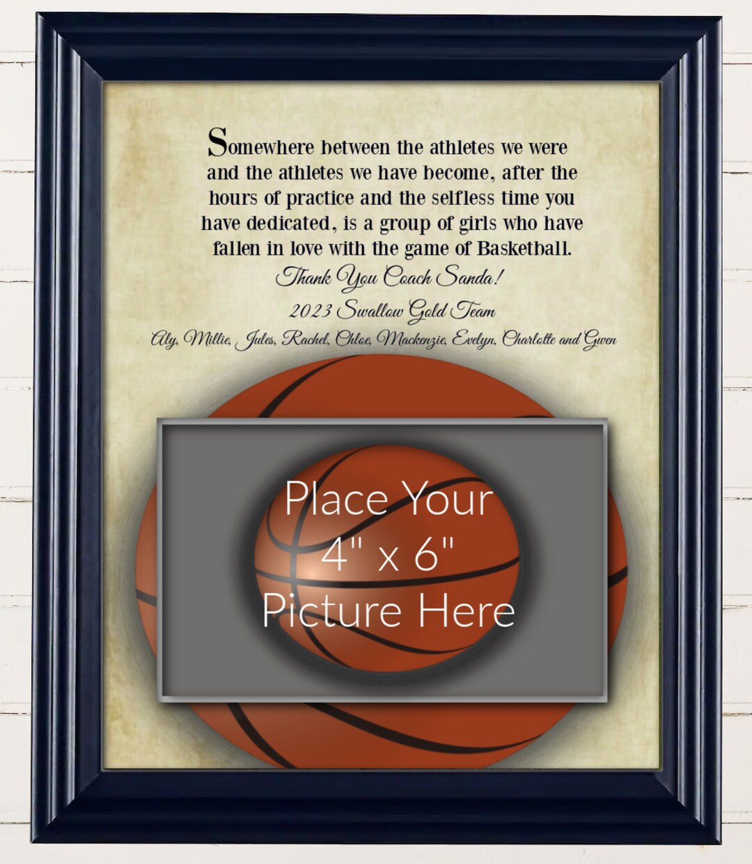 Basketball Coach Gift , Basketball Banquet Gift , Custom Coach Picture ...