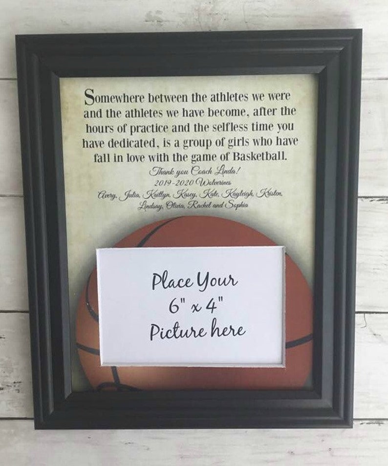 Basketball Coach Gift , Basketball Banquet Gift , Custom Coach Picture ...